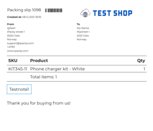 Picking lists/Packing slips - iPacky - Shopify