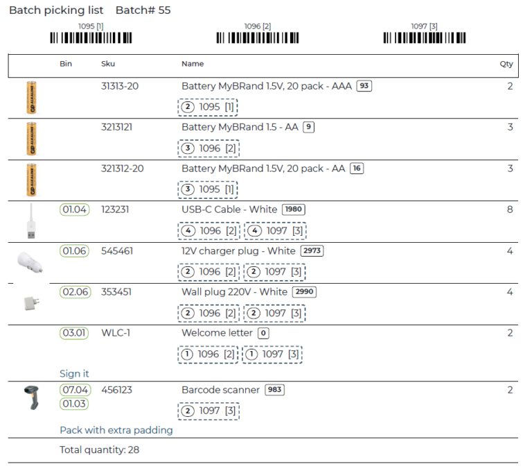 Picking lists/Packing slips - iPacky - Shopify