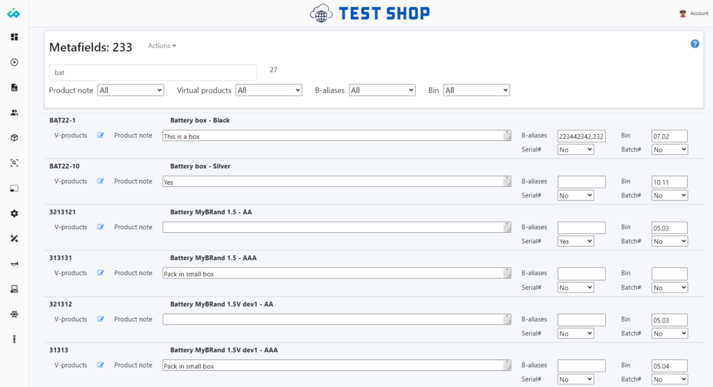 Serial and batch registration - iPacky - Shopify