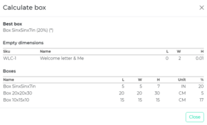 Packing box calculation - iPacky - Shopify