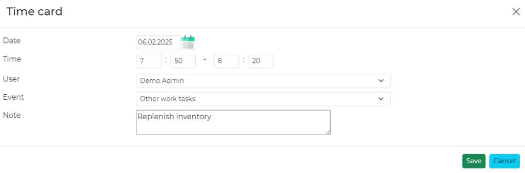 Time card report - iPacky - Shopify